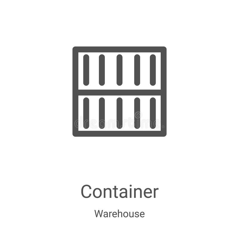 Container Icon Vector from Warehouse Collection. Thin Line Container ...