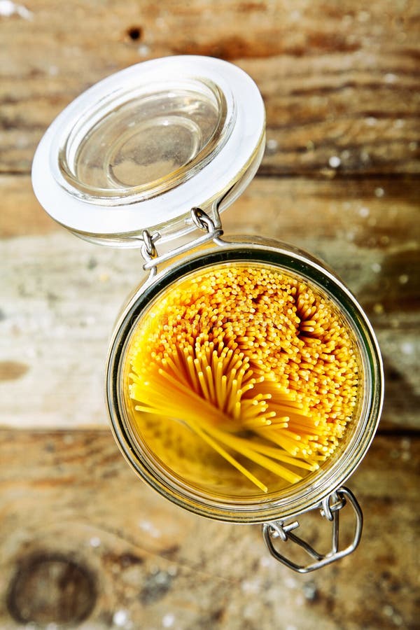 Container of Italian Spaghetti Stock Image - Image of ingredient ...