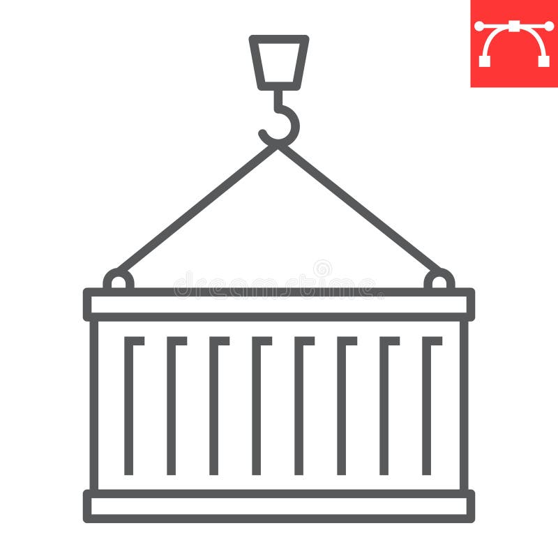 Container line icon stock vector. Illustration of cargo - 293918833