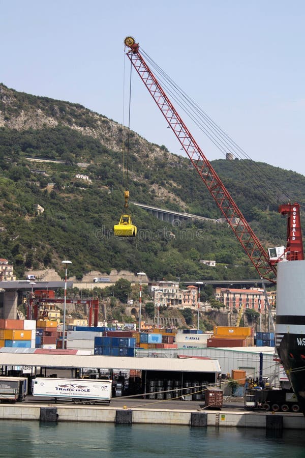 Container Loading Crane in Motion Stock Photo - Image of cruise, cabin ...