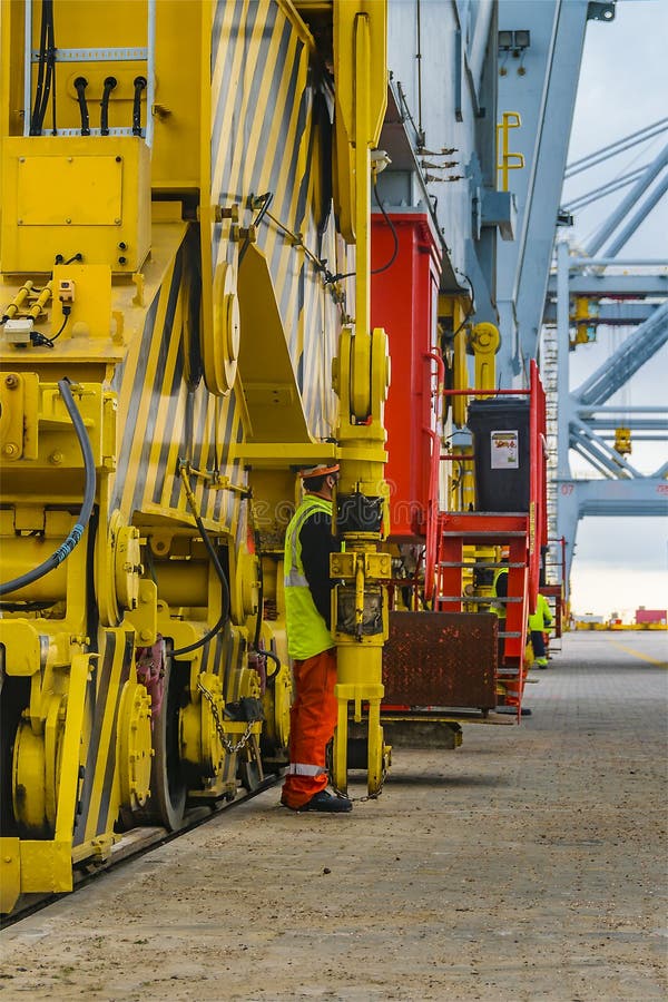 Container Loading, Montevideo Port Editorial Photo - Image of heavy ...