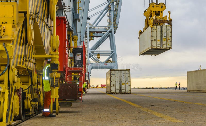 Container Loading, Montevideo Port Editorial Photo - Image of export ...