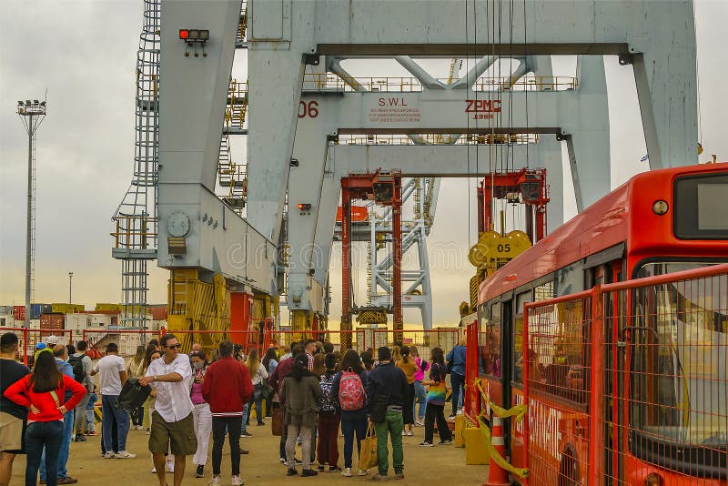 Container Loading, Montevideo Port Editorial Photography - Image of ...