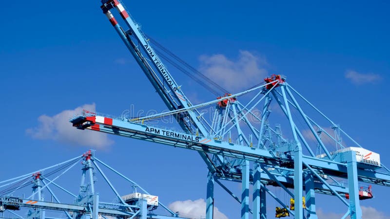 Container Loading and Offloading Equipment Stock Footage - Video of ...