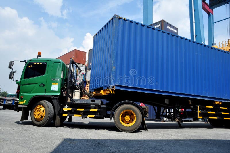 Container Loading and Unloading Activities at Tanjung Priok Port ...