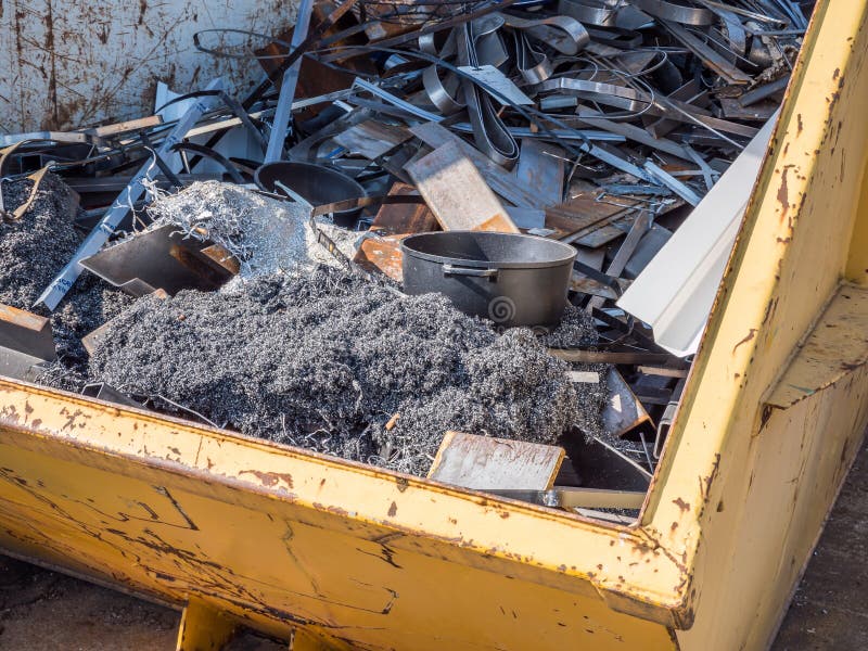 Rusty Old Iron Scrap at the Recycling Centre Stock Image - Image of ...