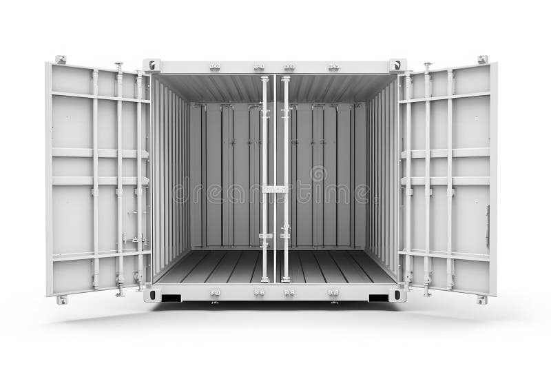 Container, Open Door, White Background. Neural Network AI Generated ...