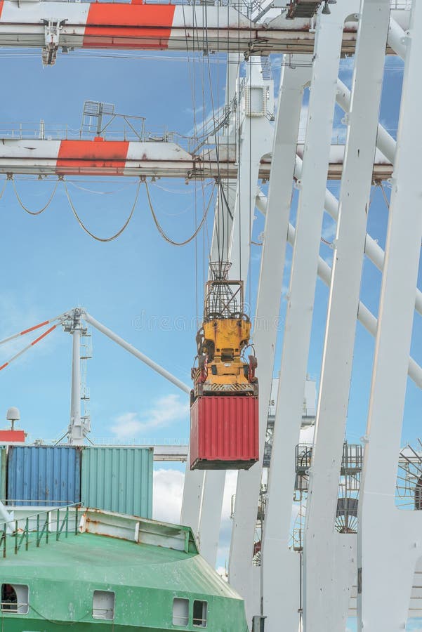 Container Operation in Port Stock Photo - Image of gantry, depot: 26450842