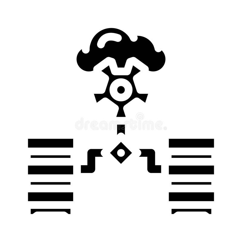 Container Orchestration Data Center Glyph Icon Vector Illustration ...