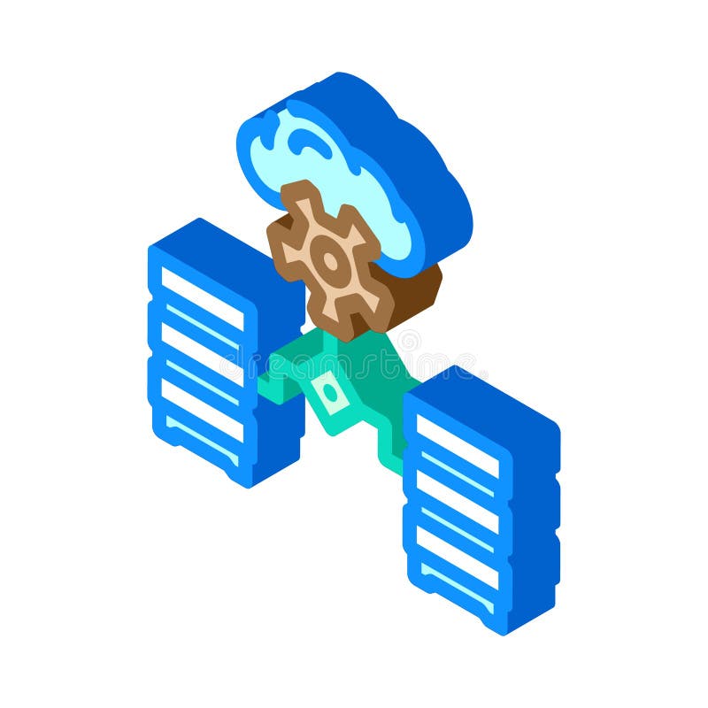 Container Orchestration Data Center Isometric Icon Vector Illustration ...