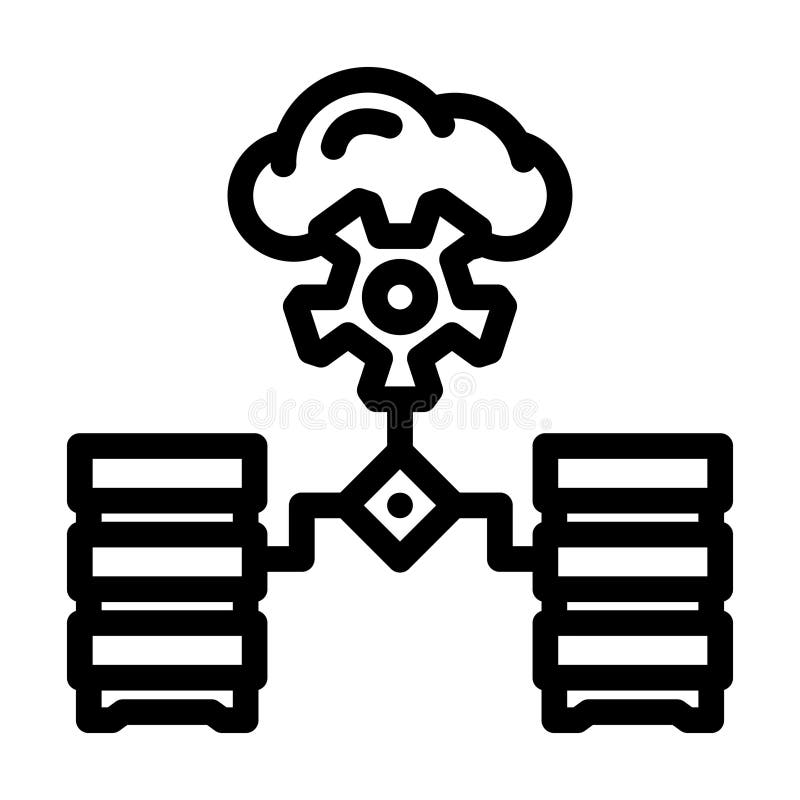 Container Orchestration Data Center Line Icon Vector Illustration Stock ...
