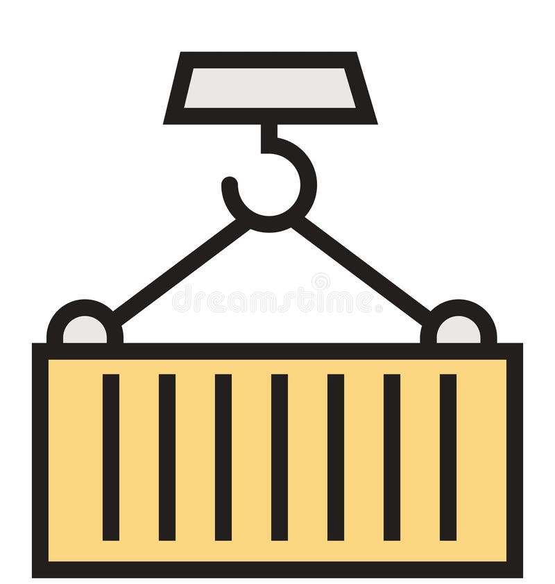 Container Outline and Filled Isolated Vector Icon that Can Be Easily ...
