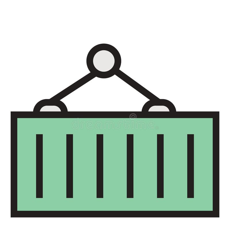 Container Outline and Filled Isolated Vector Icon that Can Be Easily ...