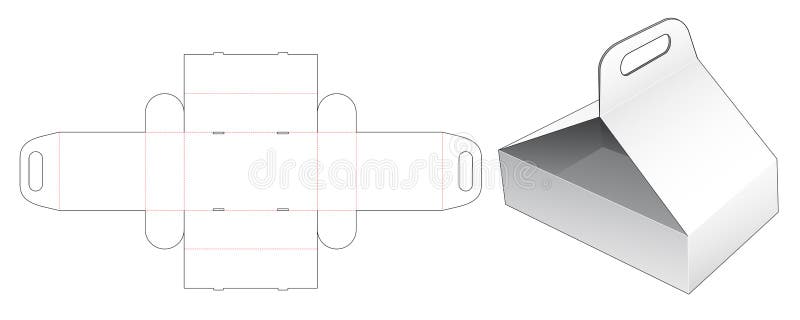 Container Packaging with Holder Die Cut Template Stock Vector ...
