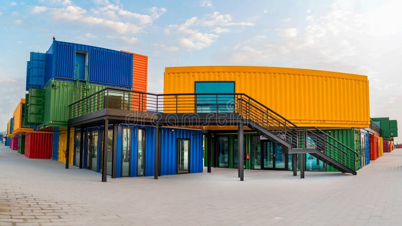 Container Park Doha editorial stock image. Image of containers - 228508214