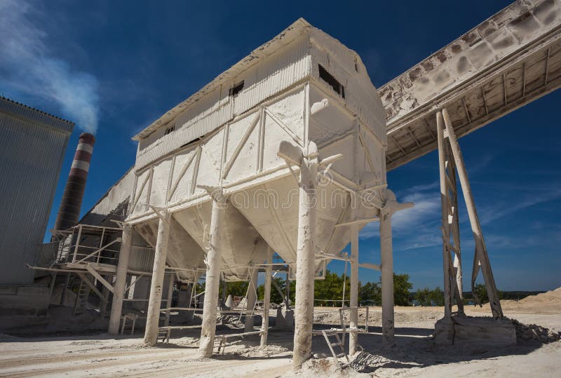 Container at Plant for the Production of Building Mixtures Stock Photo ...