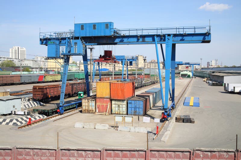 Container Platform with an Overhead Editorial Photography - Image of ...