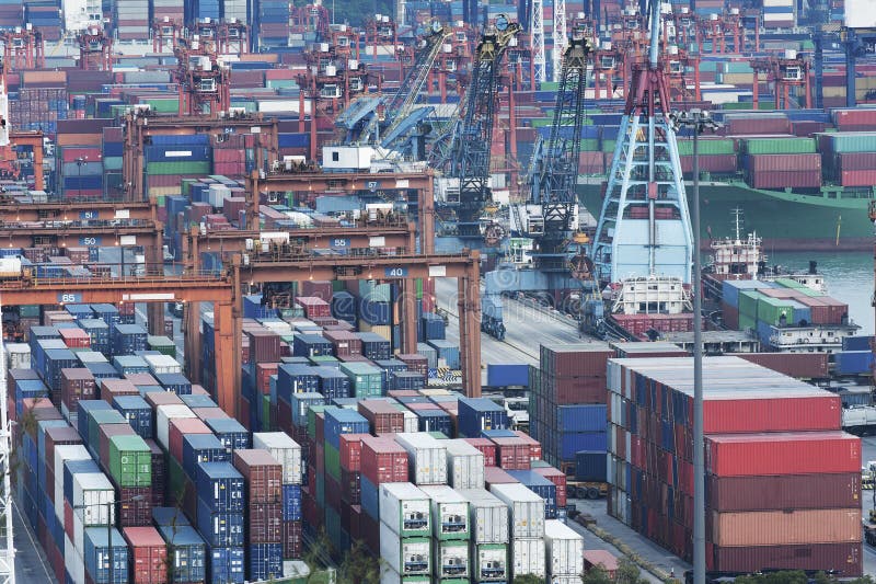 Container port stock image. Image of lifting, delivery - 26320377