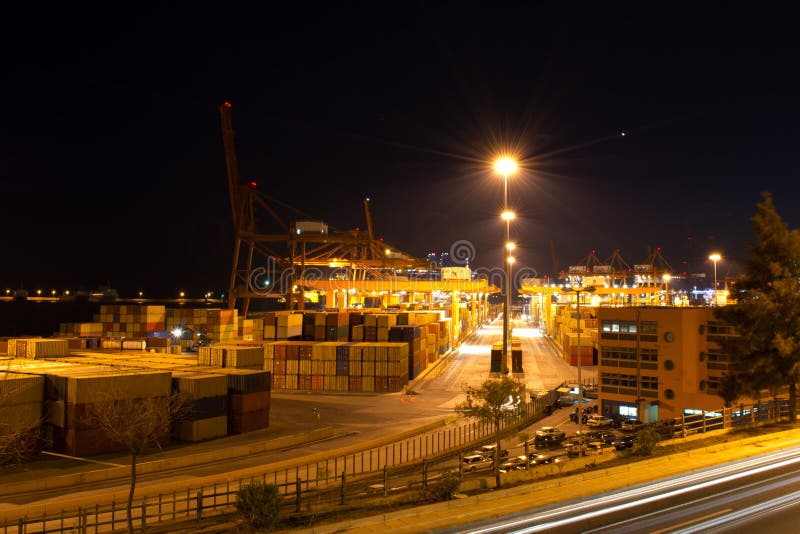 Container port stock image. Image of containers, dawn - 34693339