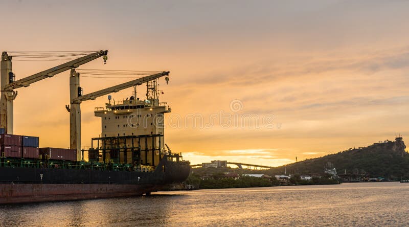 Container port stock image. Image of dock, curacao, caribbean - 40028347