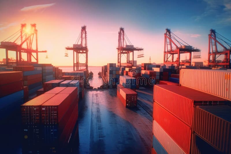 Container Ports Stock Illustrations – 941 Container Ports Stock ...