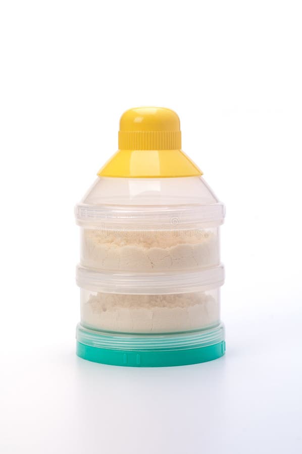 Container of Powdered Milk for Infants on White Background Stock Image ...