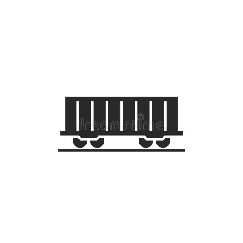 Container Railway Freight Car Icon. Railway Transportation Symbol Stock ...