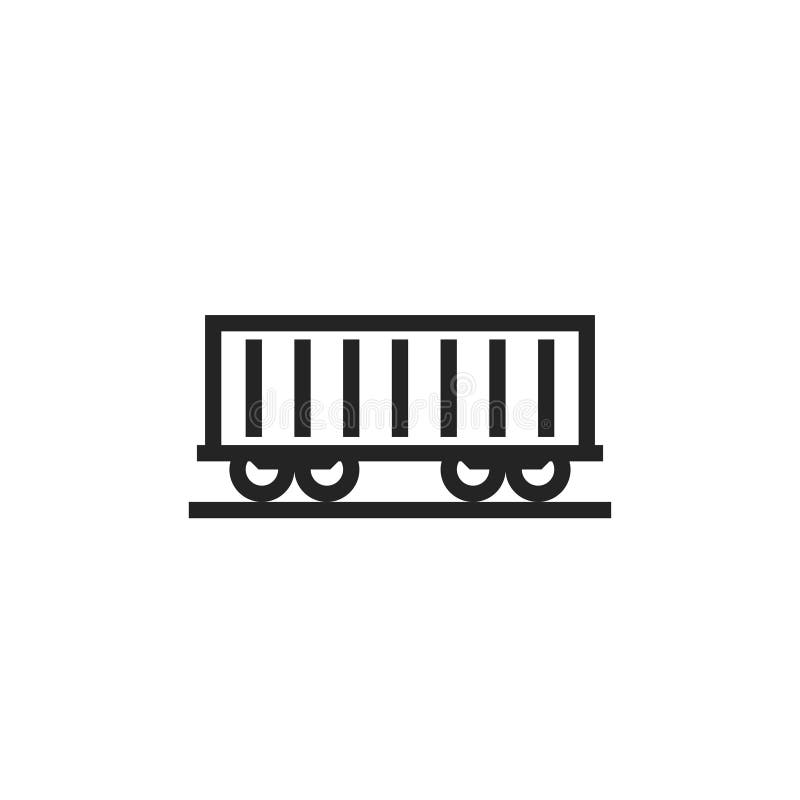 Container Railway Freight Car Line Icon. Railway Transportation Symbol ...