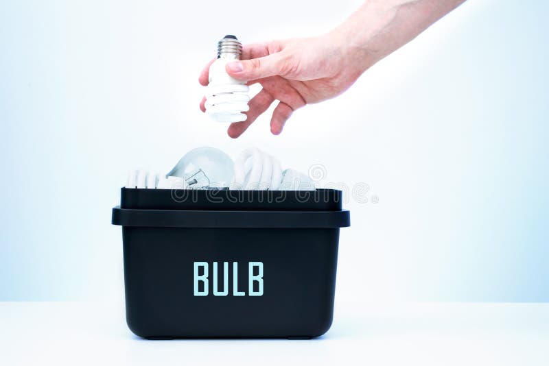 Container for Recycling - Bulb. Stock Photo - Image of environment ...