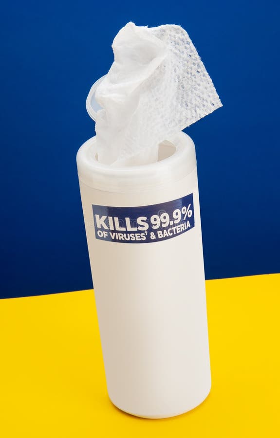 Container of Sanitizing Wipes for Disinfecting Stock Image - Image of ...