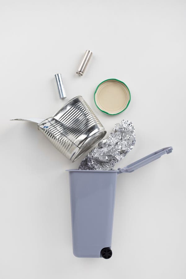 Container for Separate Collection Garbage with Metal. Top View Stock ...