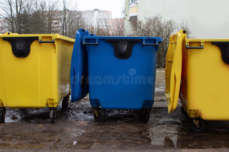 Container Separate Sorting of Garbage Basket Recycling Stock Photo ...