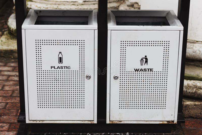 Container Separate Sorting of Garbage Basket Recycling Stock Photo ...