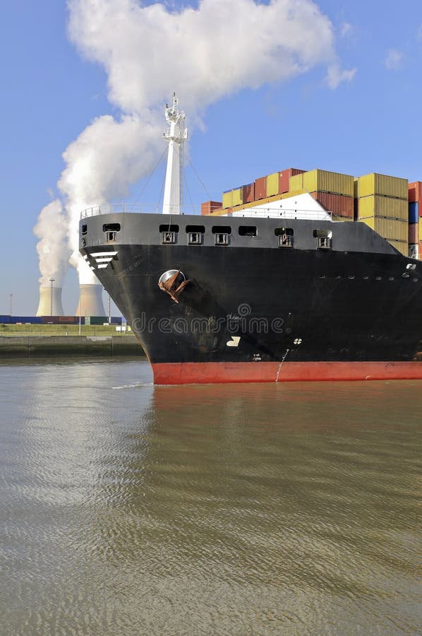 Container Ship and Oil Tanker Stock Image - Image of port, harbor: 21872595