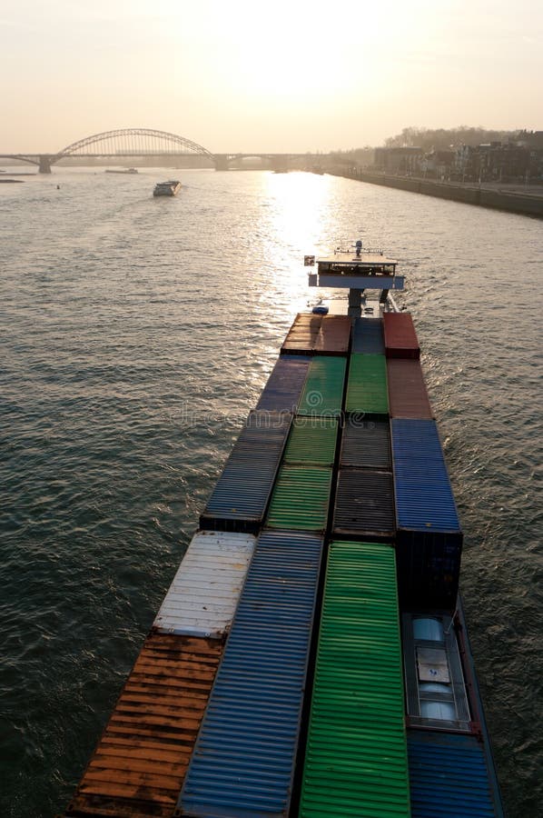 Container ship stock photo. Image of girder, transportation - 24456684