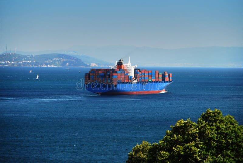 Container Ship stock photo. Image of embarquement, commercial - 6290542