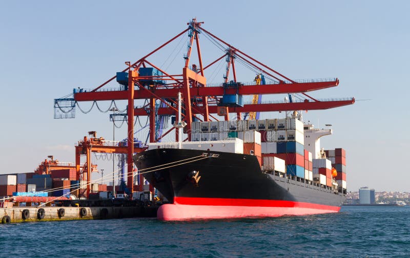 Container Ship stock image. Image of commercial, freighter - 23209395