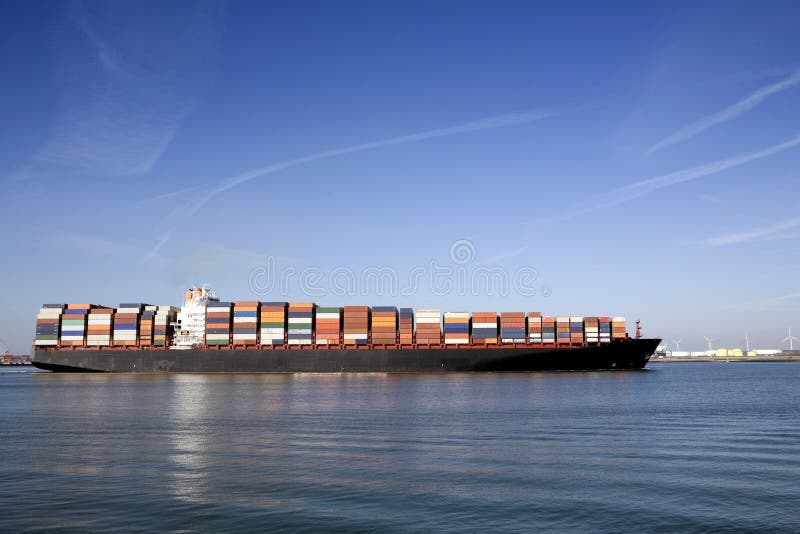 Container ship stock photo. Image of ship, freight, container - 3407954