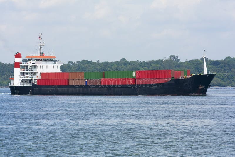 Container Ship stock photo. Image of boat, incoming, marine - 7318002