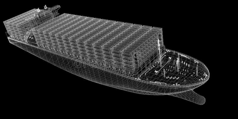 Container Ship Cargo stock illustration. Illustration of objects - 42278263