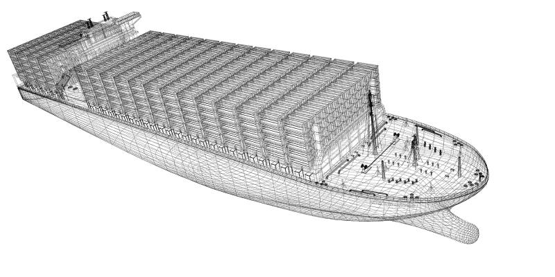 Container Ship Cargo stock illustration. Illustration of model - 42299547