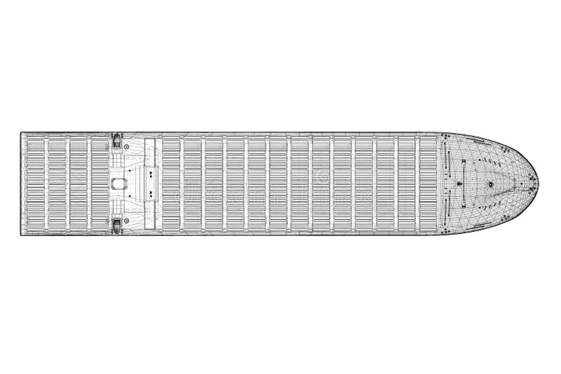 Container Ship Cargo stock illustration. Illustration of structure ...