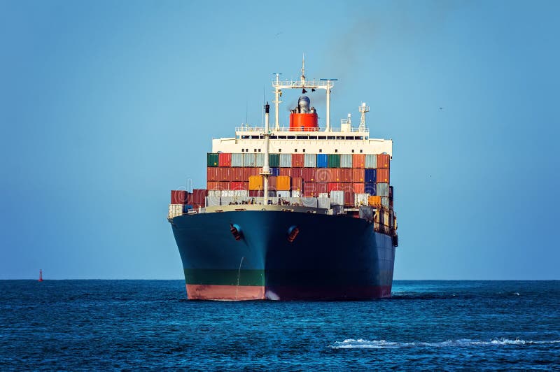 Container Ship stock photo. Image of freight, crate, large - 14590658