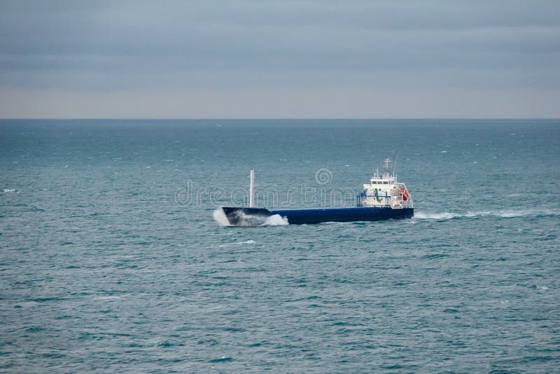 Container Ship without Cargo in the Sea Stock Image - Image of ...