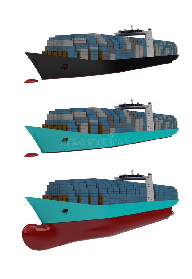 Large Red Container Ships Stock Illustrations – 9 Large Red Container ...