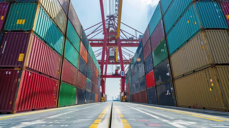 Container Ship Carrying Container Boxes Stock Illustration ...