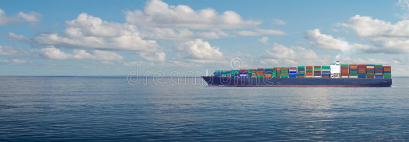Container Ship Carrying Container for Import and Export, Business ...