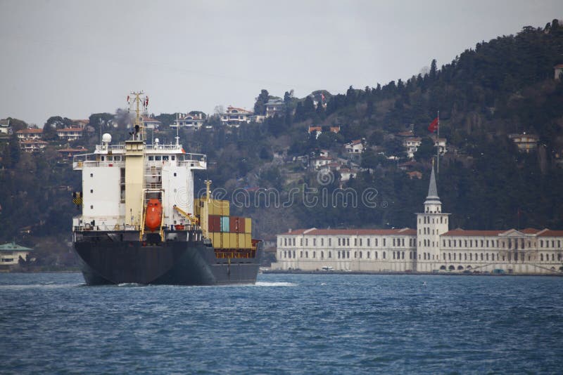 Container Ship Carrying Goods Stock Image - Image of cargo, shipping ...