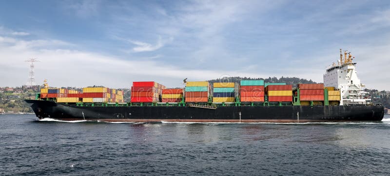 Container Ship Carrying Goods Editorial Image - Image of import ...
