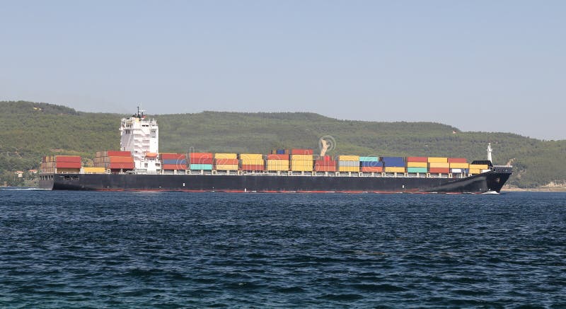Container Ship Carrying Goods Editorial Image - Image of industry ...